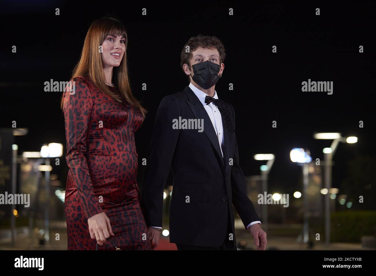 Valentino Rossi and his wife Francesca Sofia Novello on the red carpet ...