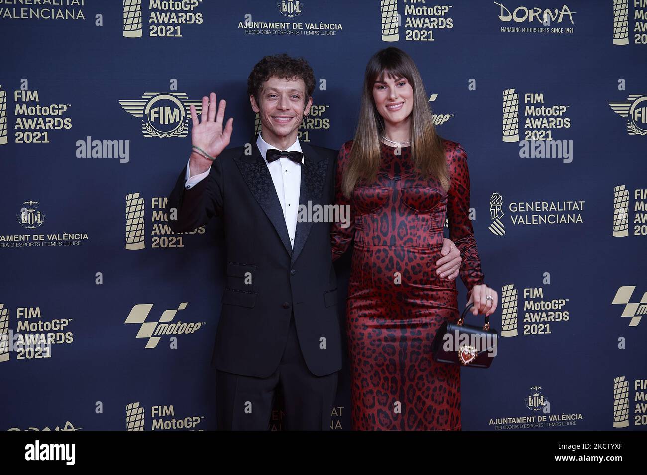 Valentino Rossi and his wife Francesca Sofia Novello on the red carpet ...