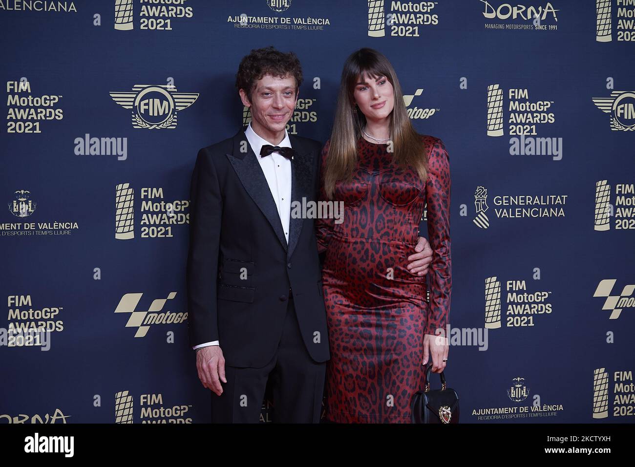 Valentino Rossi and his wife Francesca Sofia Novello on the red carpet ...