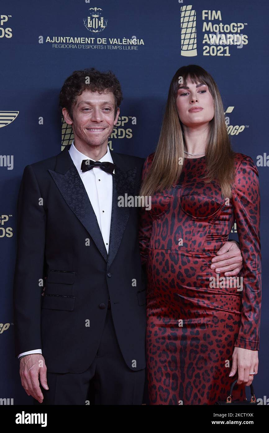 Valentino Rossi and his wife Francesca Sofia Novello on the red carpet ...