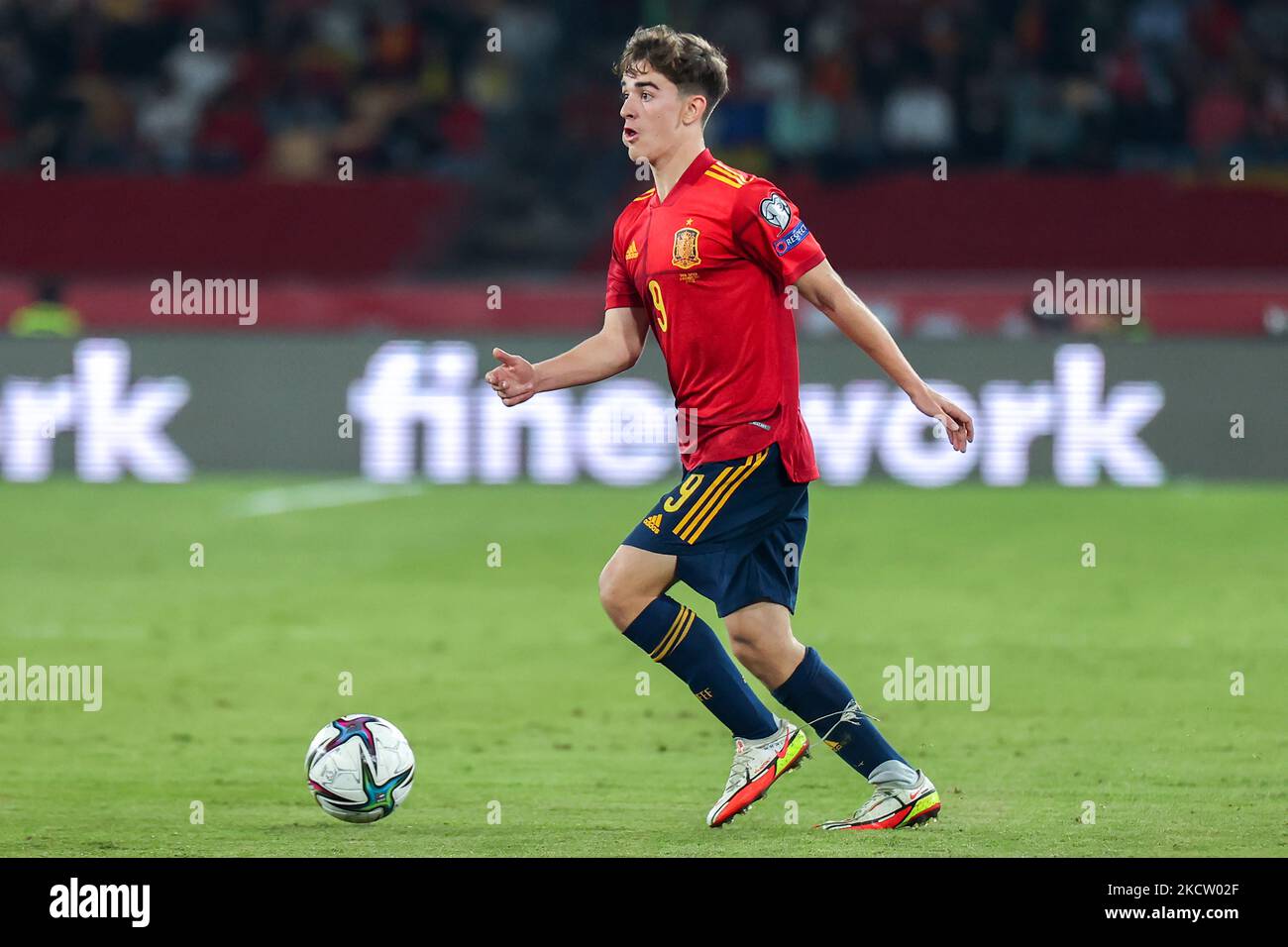 Gavi of Spain during the FIFA World Cup Qatar 2022 qualification ...