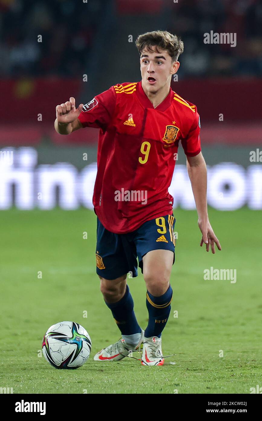 Gavi of Spain during the FIFA World Cup Qatar 2022 qualification ...