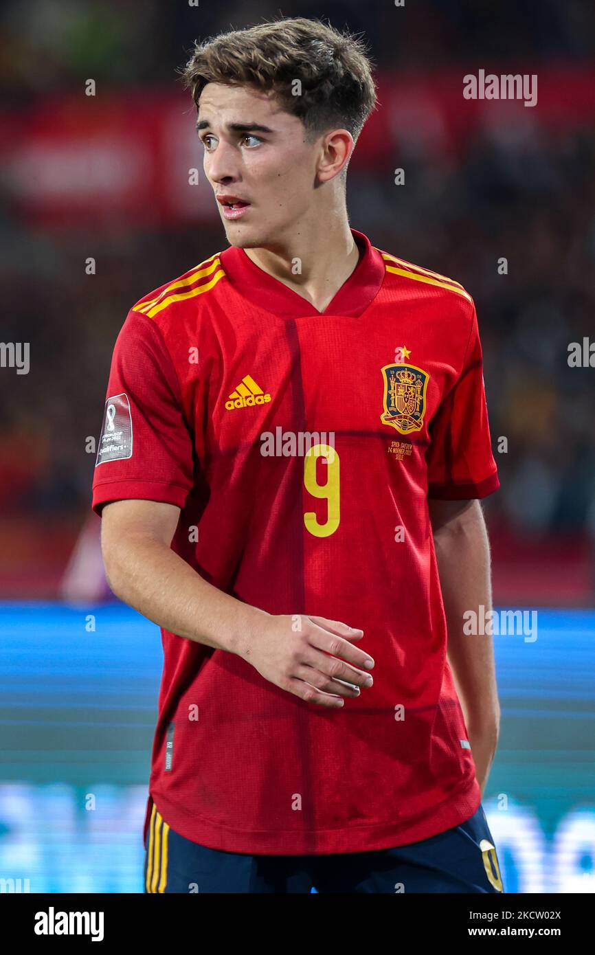 Gavi of Spain during the FIFA World Cup Qatar 2022 qualification ...