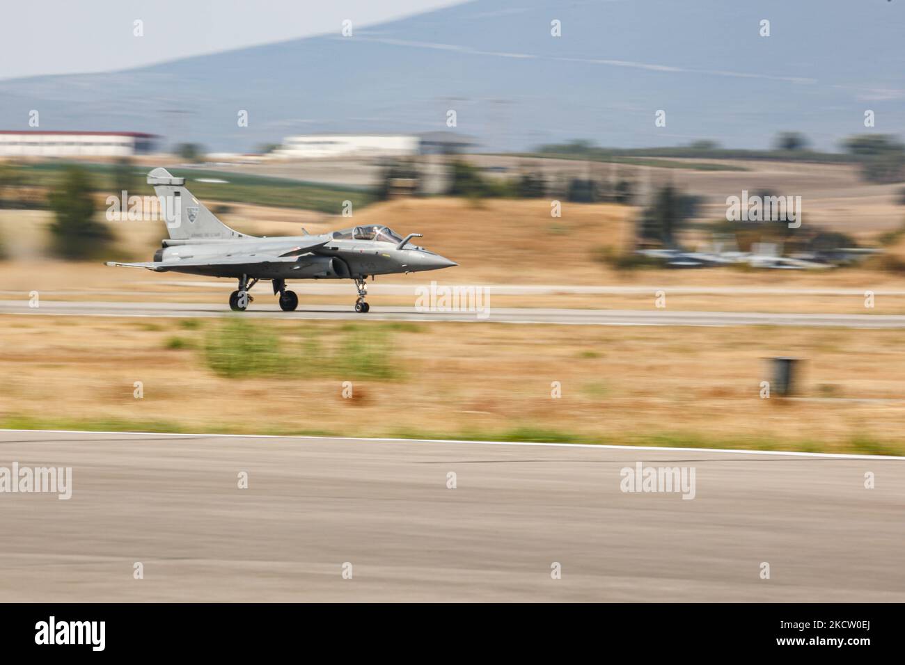 A French air force ( Armée de l'Air et de l'Espace Dassault Rafale solo ...