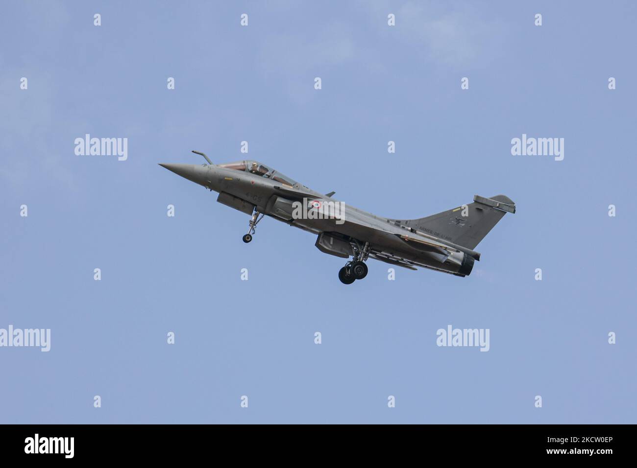 A French air force ( Armée de l'Air et de l'Espace Dassault Rafale solo ...