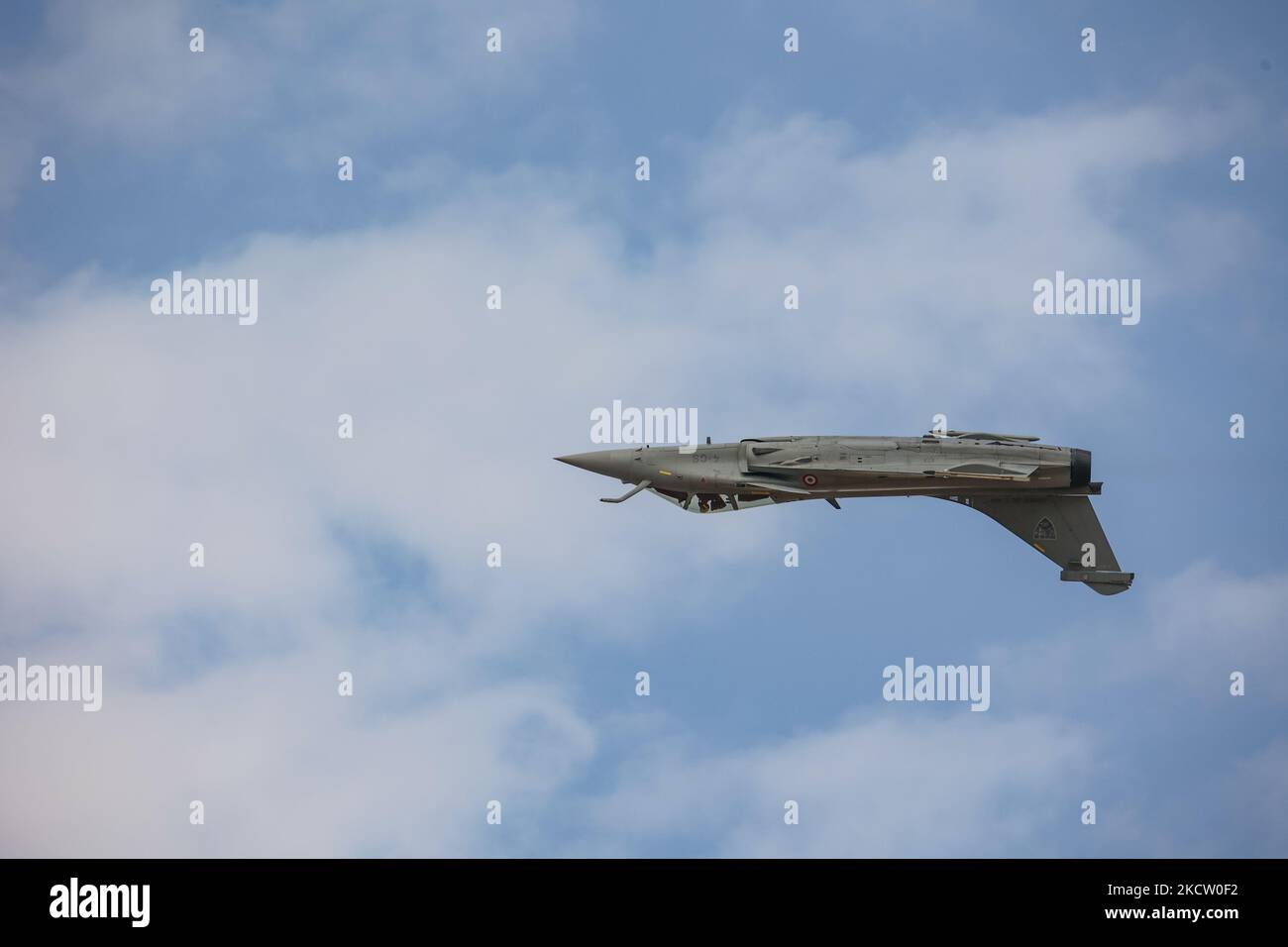 A French air force ( Armée de l'Air et de l'Espace Dassault Rafale solo ...