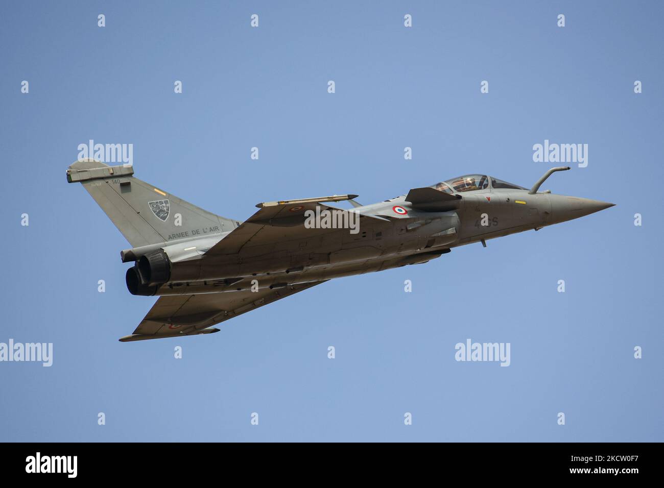 A French air force ( Armée de l'Air et de l'Espace Dassault Rafale solo ...