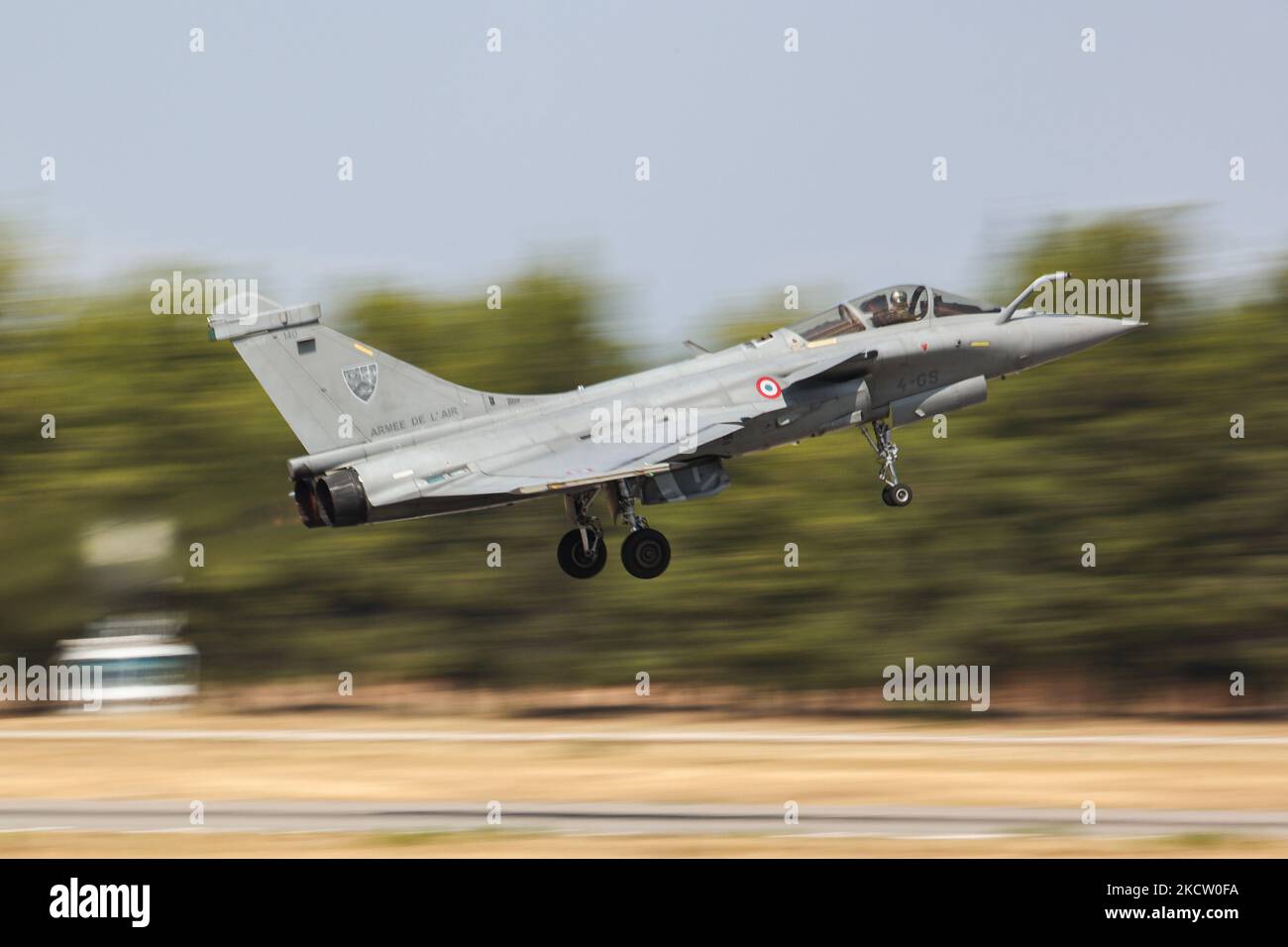 A French air force ( Armée de l'Air et de l'Espace Dassault Rafale solo ...