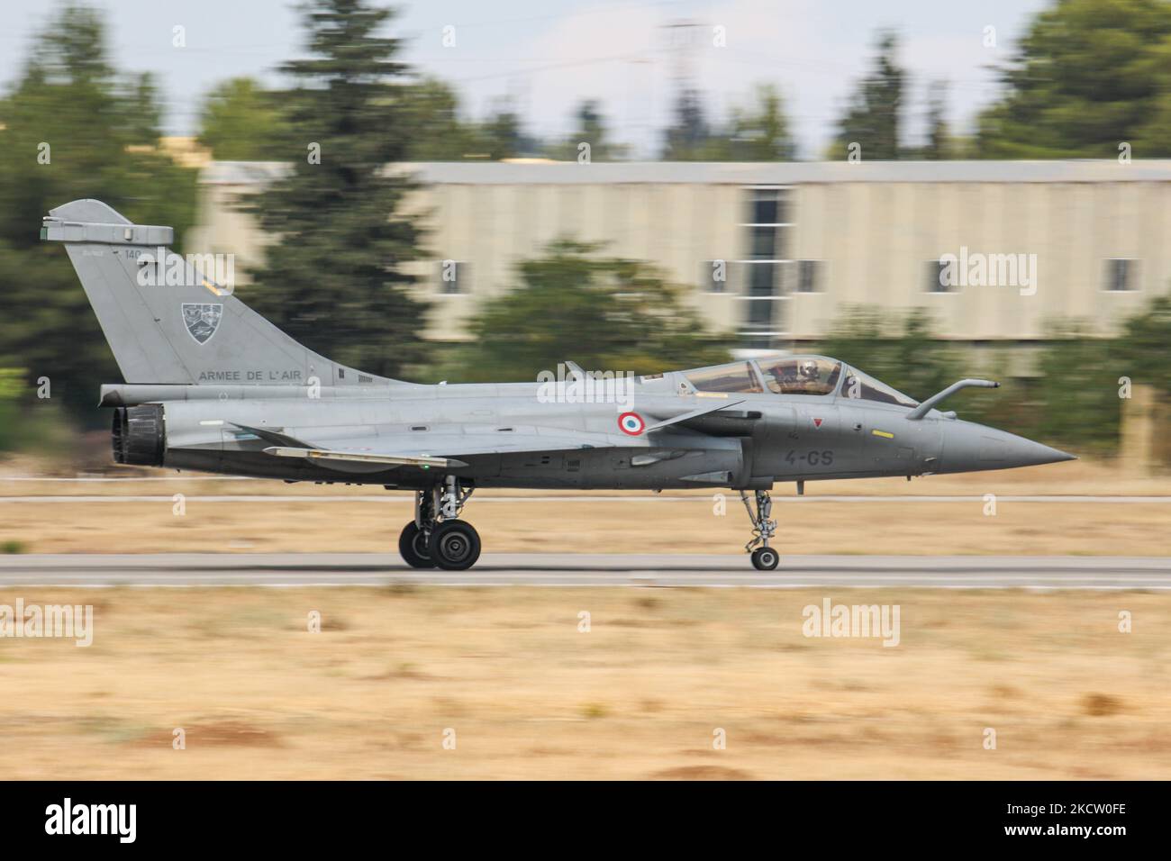 A French air force ( Armée de l'Air et de l'Espace Dassault Rafale solo ...