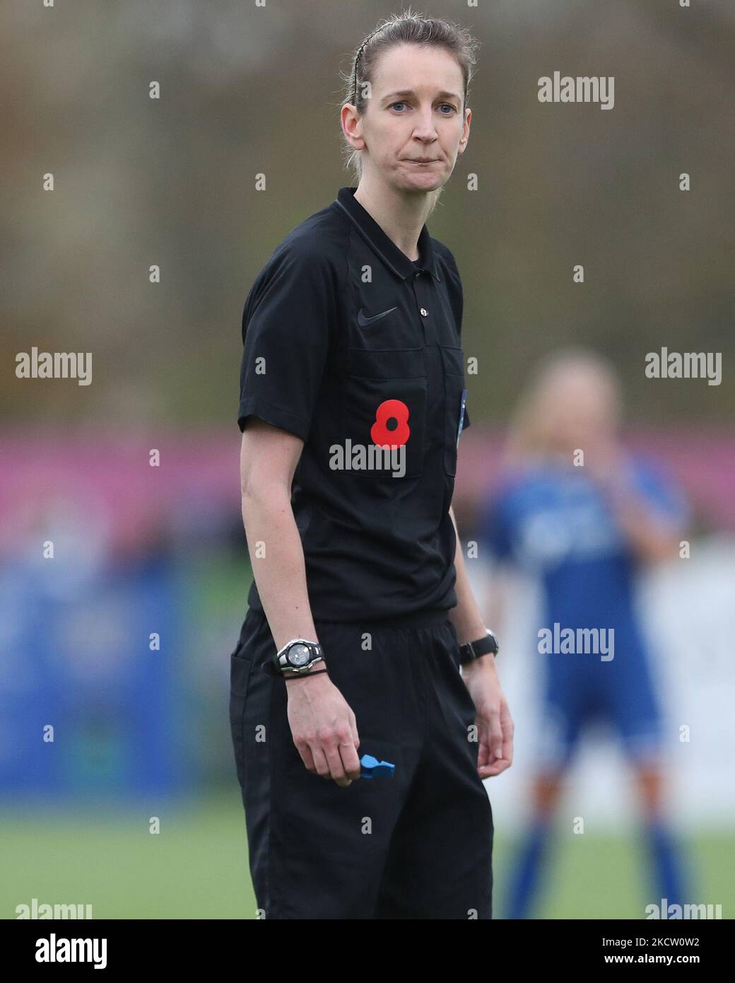 Match Referee Helen Conely during the FA Women's Championship match ...