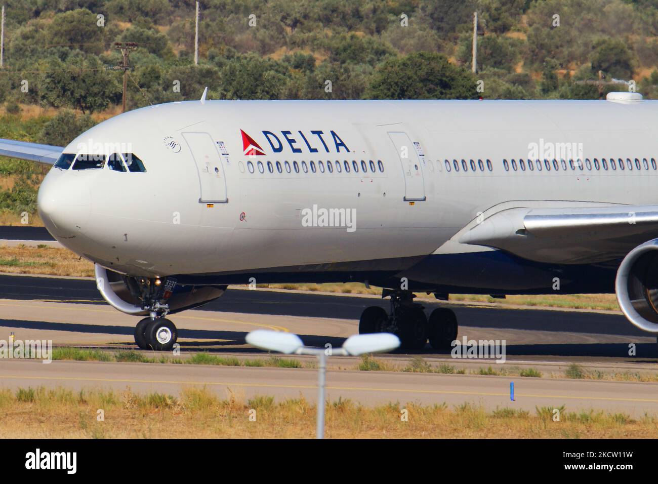 Delta Air Lines Airbus A330-300 aircraft as seen flying, landing and ...