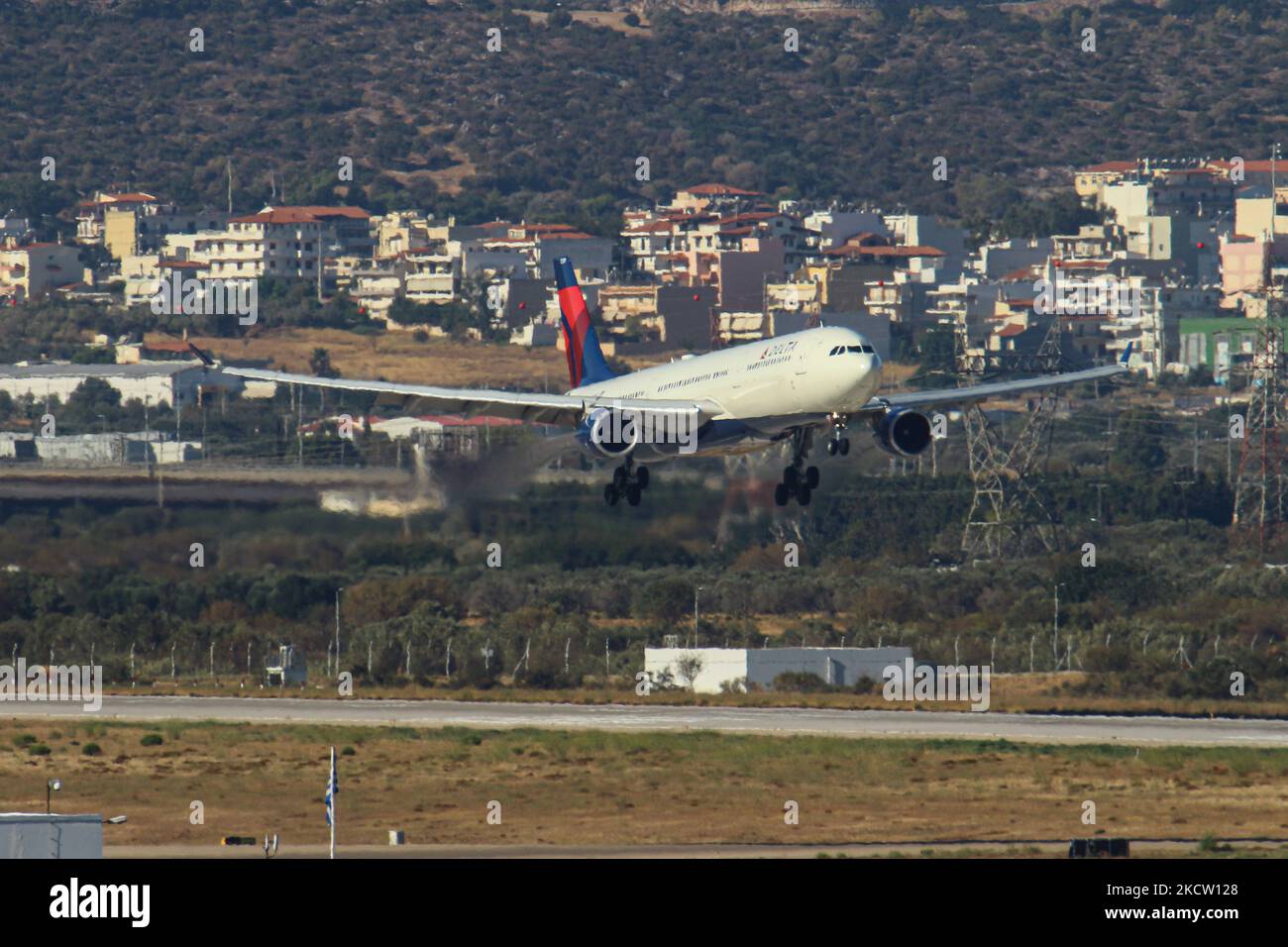 Delta Air Lines Airbus A330-300 aircraft as seen flying, landing and ...