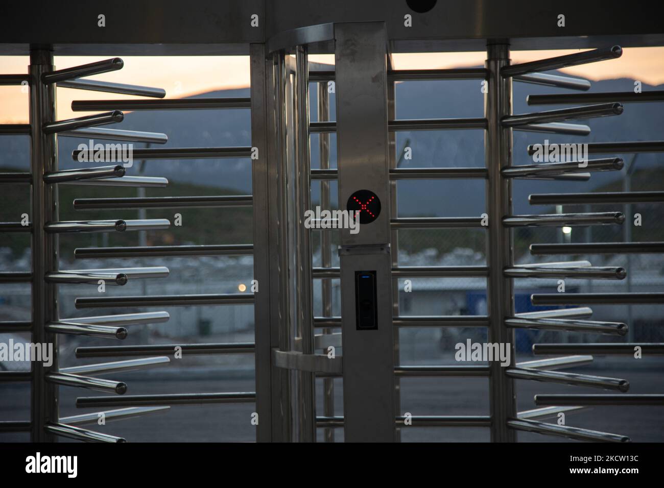 The automated doors open only with the card and biometric confirmation ...