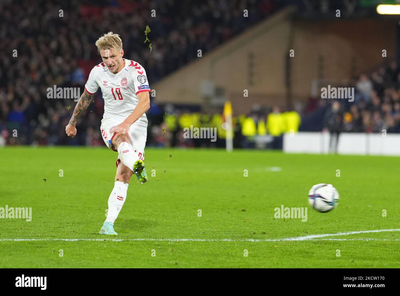 Daniel Wass of Denmark during Scotland against Denmark, World Cup ...