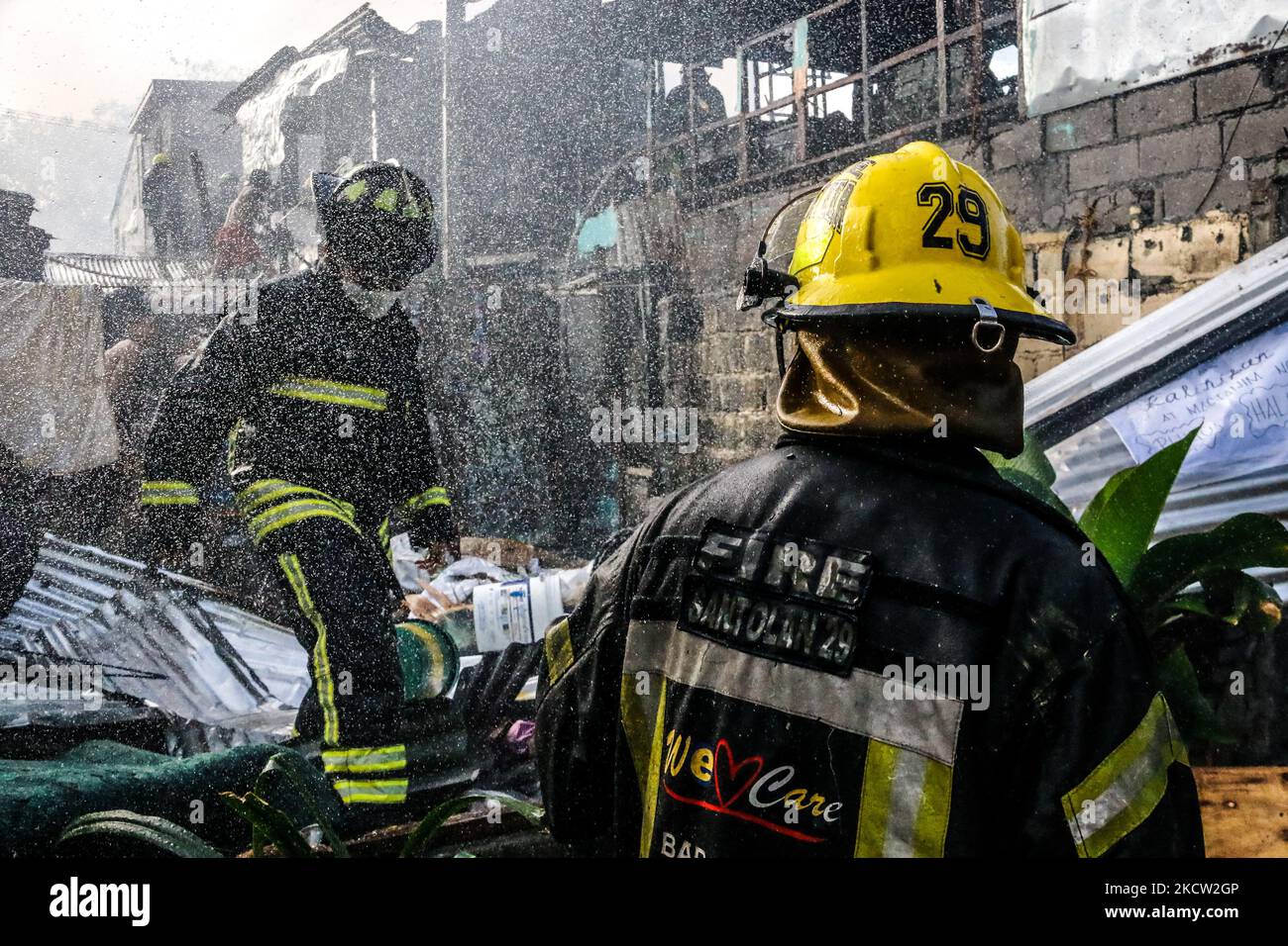 A fire broke out beside public market in Antipolo City, Philippines that reached 2nd alarm on ...