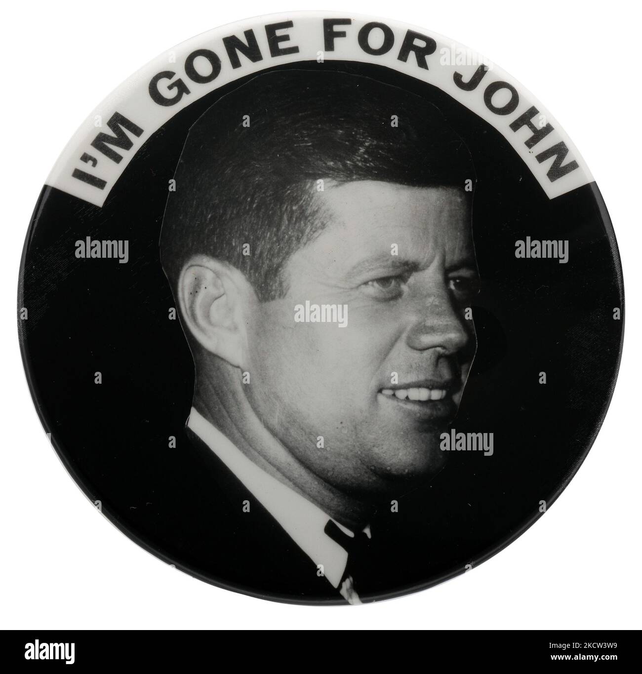 John F. Kennedy button - "I'm Gone For John Stock Photo - Alamy