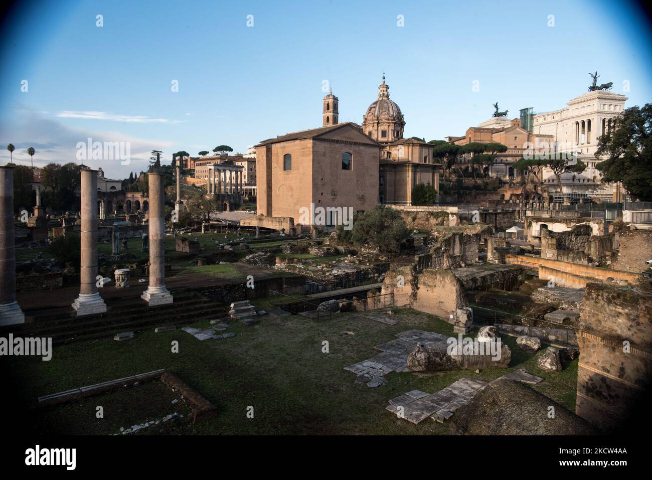 The Curia Iulia and the Church of Saints Luke and Martina, in the Roman ...