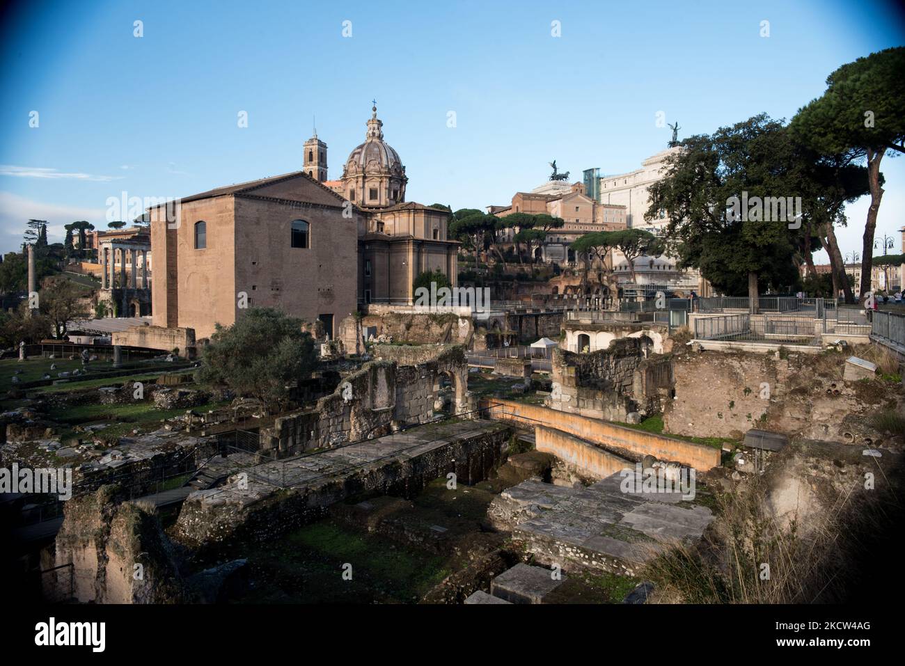 The Curia Iulia and the Church of Saints Luke and Martina, in the Roman ...