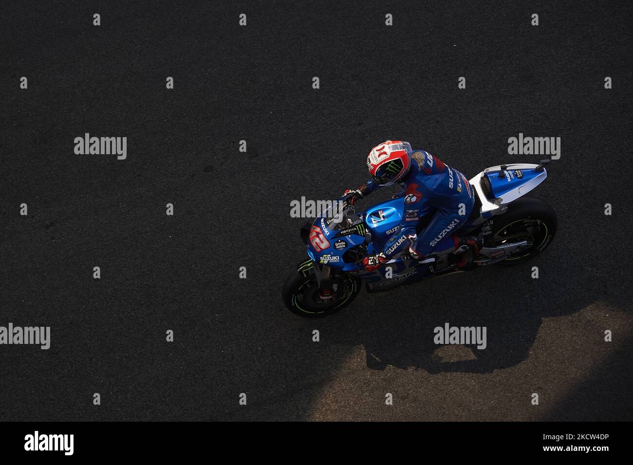 Alex Rins (42) of Spain and Team Suzuki Ecstar during the test of the ...