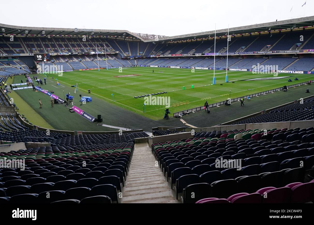 A general view of BT Murrayfield Stadium, Edinburgh. Picture date ...