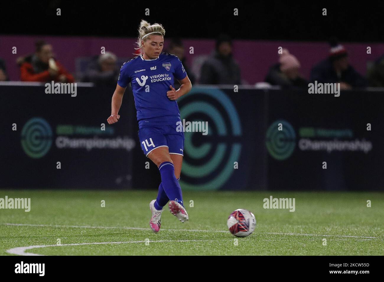 Becky Salicki of Durham Women during the FA Women's Championship match ...