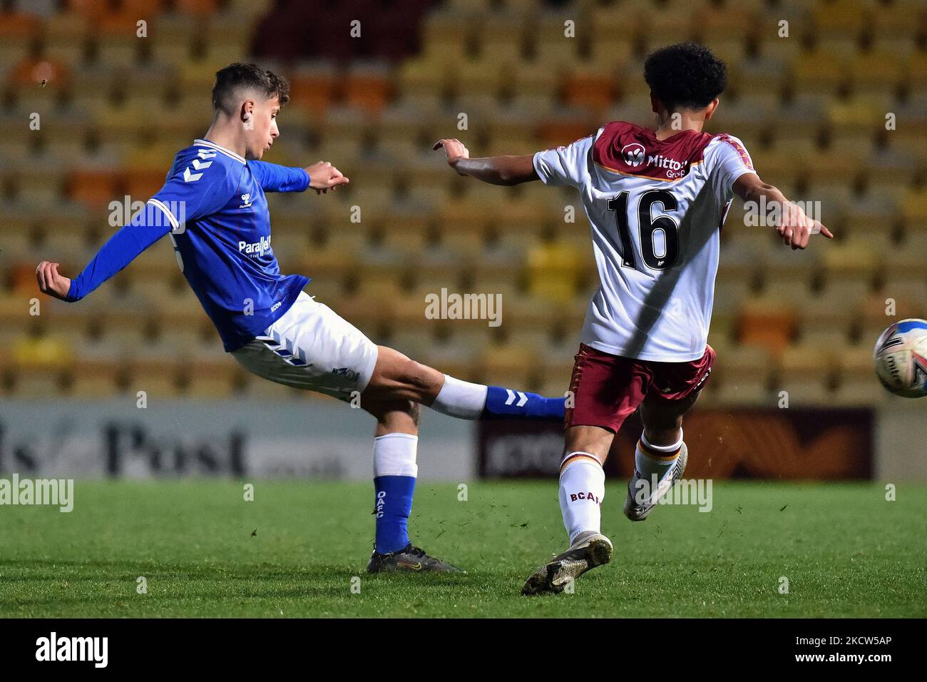 Joe Edwards of Oldham Athletic during the FA Cup match between Bradford ...