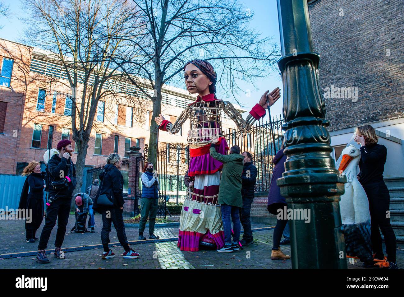 The man in charge of the movements of the giant Little Amal is coming ...