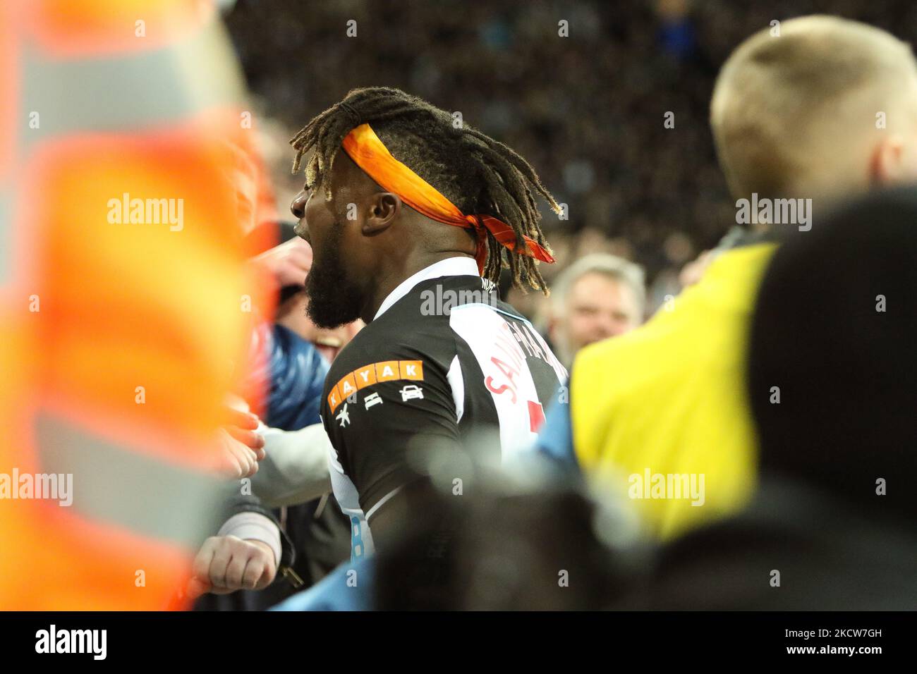 Allan Saint-Maximin of Newcastle United celebrates after scoring during ...
