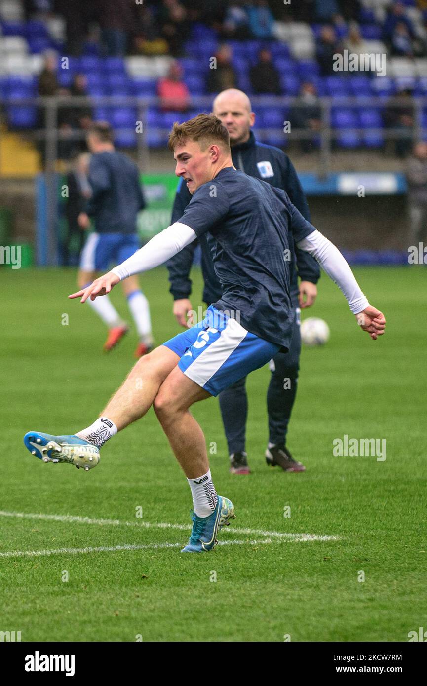 Robbie Gotts of Barrow FC warms up during the Sky Bet League 2 match ...