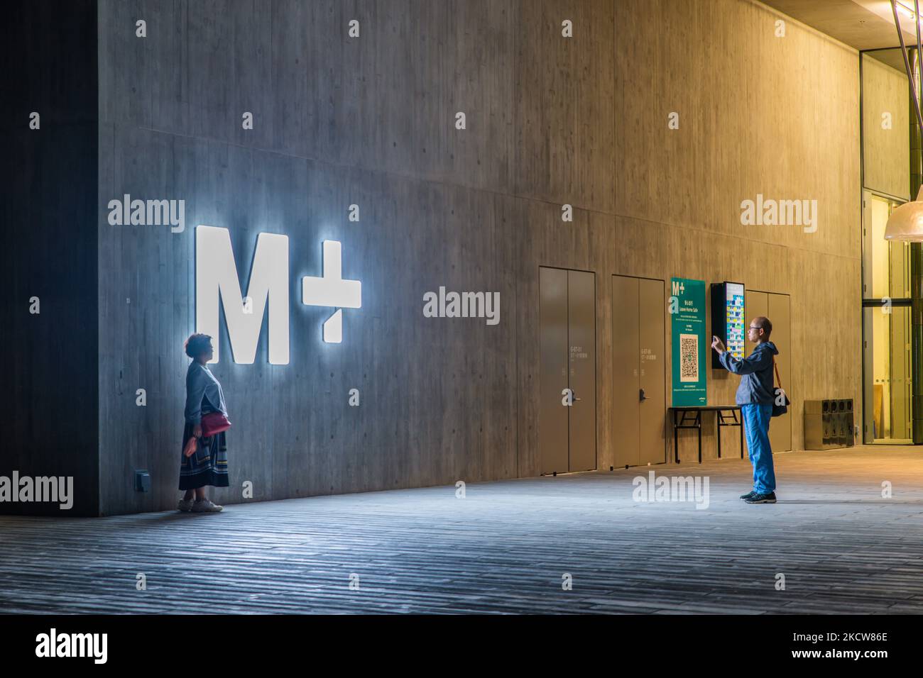 Hong Kong, China, 20 Nov 2021, A lady has her picture taken in front of ...