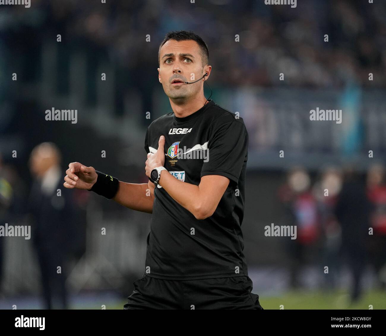 Marco Di Bello, referee, during the Serie A match between Ss Lazio and Juventus Fc on November ...