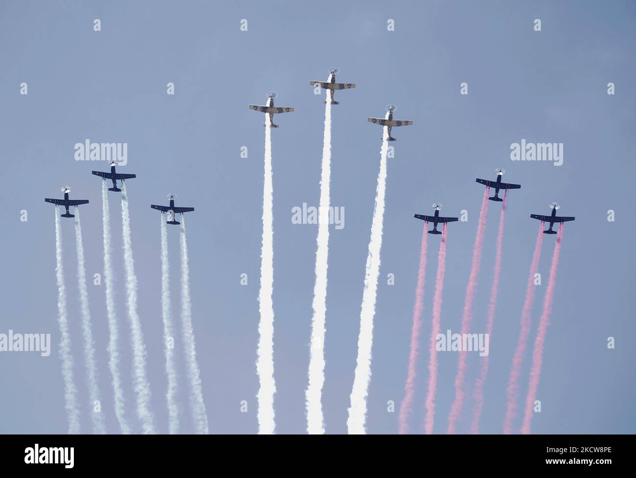 Mexican army aircraft during the military civic parade on the occasion ...