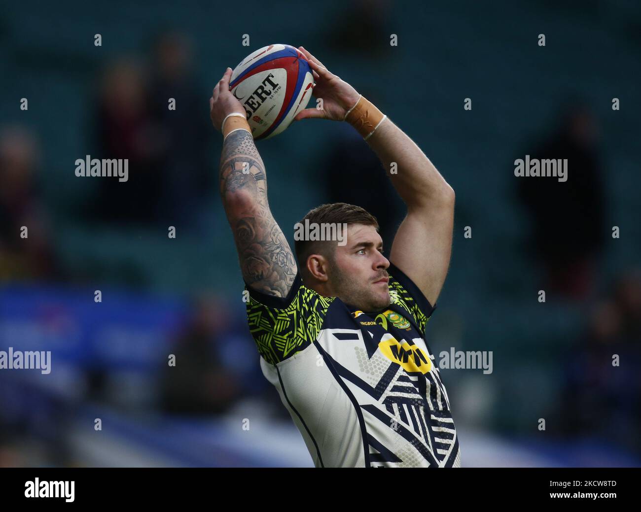 Malcolm Marx of South Africa during warm up during Autumn International ...