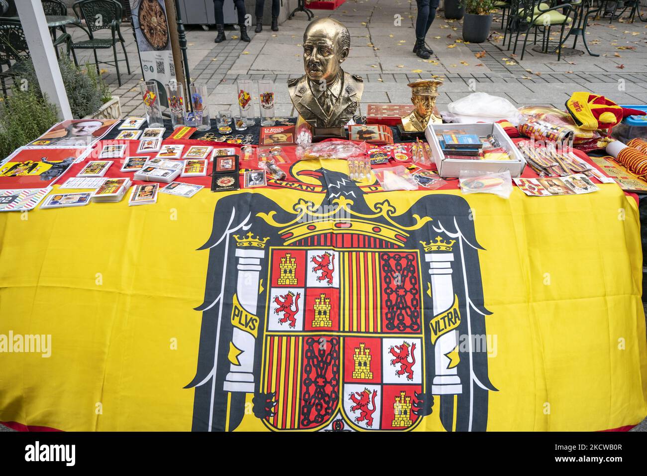 Iconography of Franco, the last dictator in Spain, in a commemoration ...