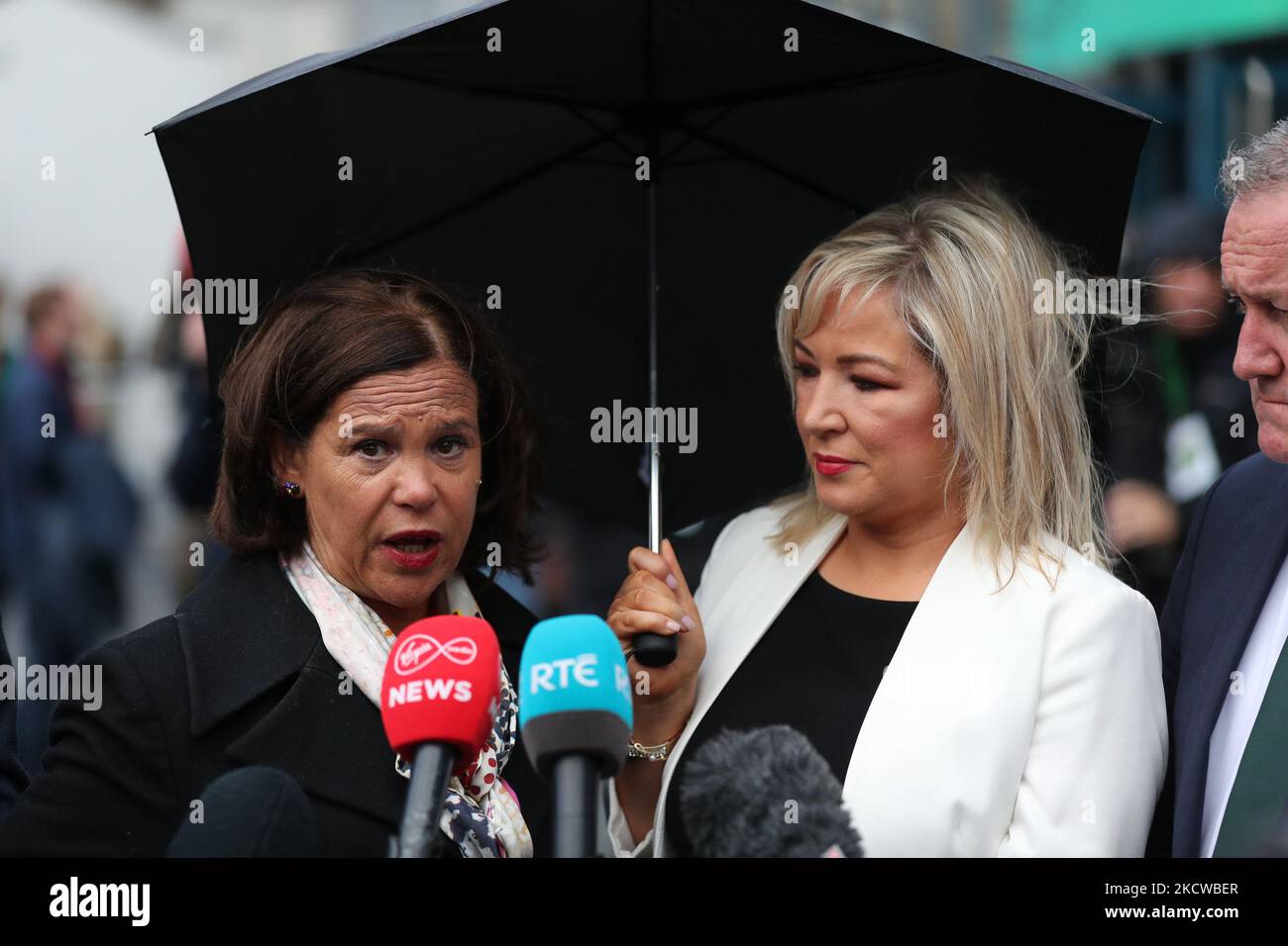 Sinn Fein Party leader Mary Lou McDonald and Sinn Fein vice president ...