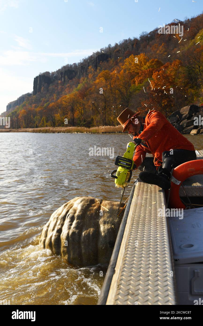 Actor and television host Justin Fornal hollowed out a 1,500 pound ...