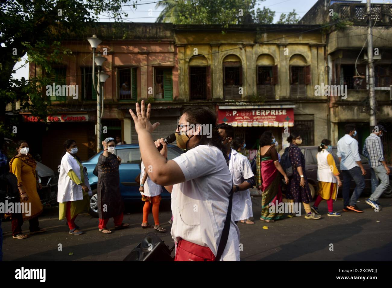 Nurse Rally in Kolkata, India, 22 November, 2021. Nurse agitation ...