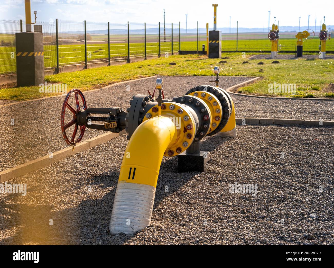 Gas line pipes, natural gas transport system. Transmission ...