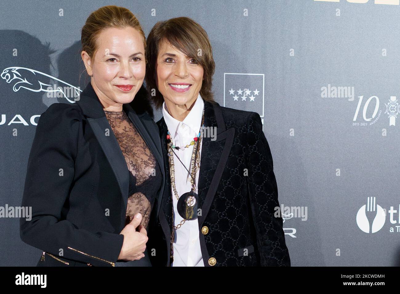French chef Dominique Crenn and Maria Bello during the chef of the year ...
