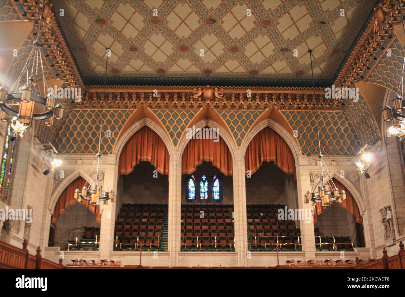 House of Commons in the Canadian Parliament building in Ottawa, Ontario ...