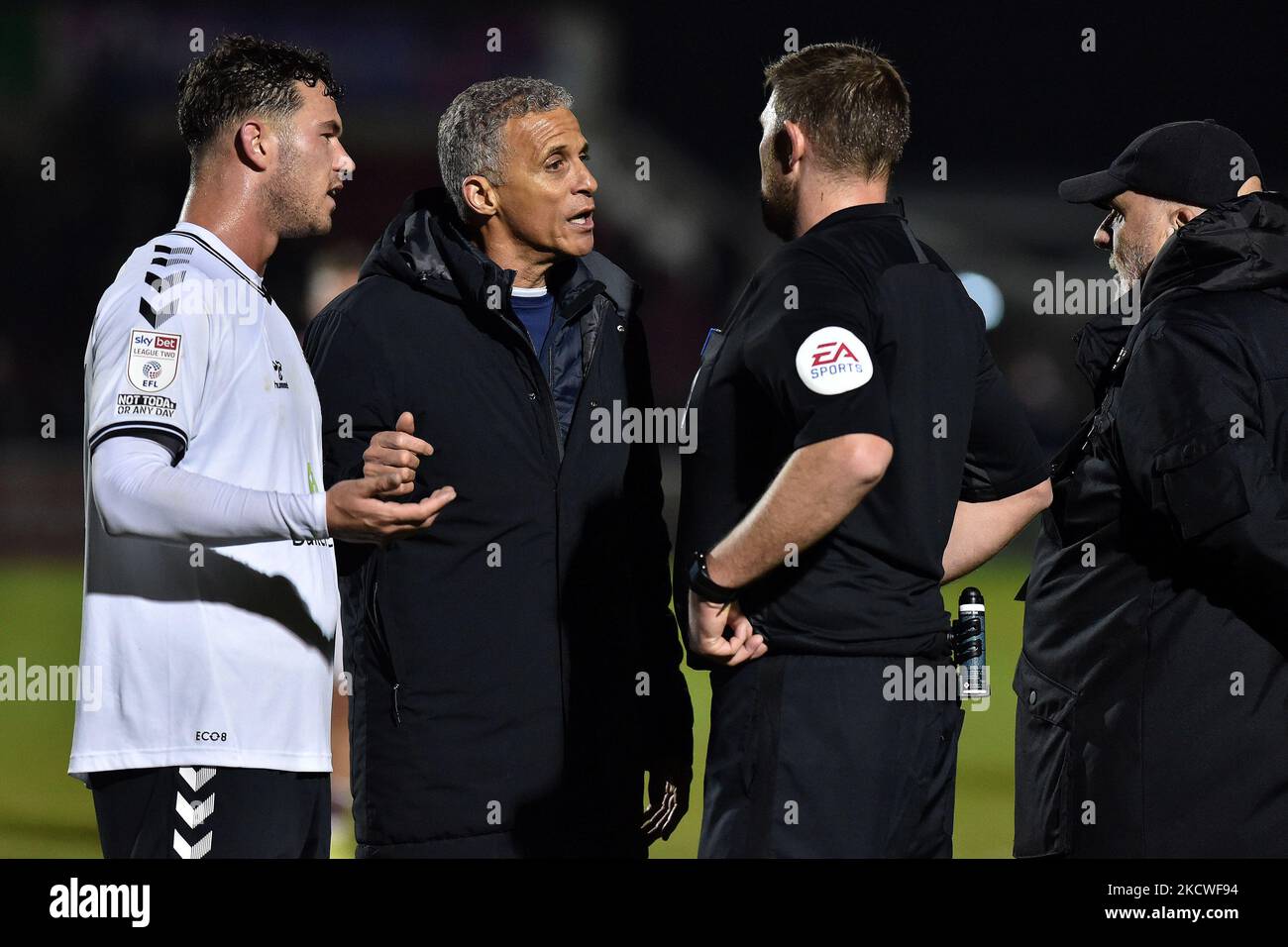 Oldham Athletic's Harrison McGahey and Keith Curle (Manager) of Oldham ...