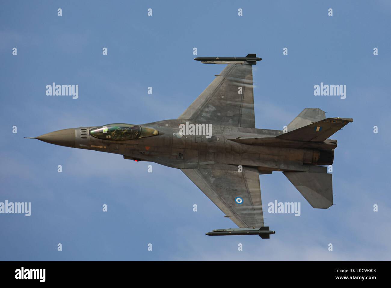 Greek fighter jet F16 of HAF Zeus Demo Team during the Athens Flying ...