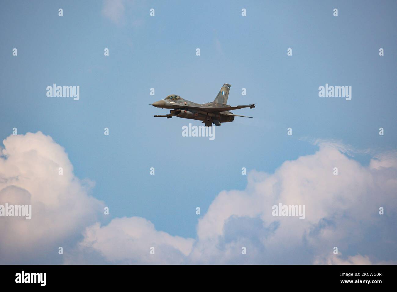Greek fighter jet F16 of HAF Zeus Demo Team during the Athens Flying ...