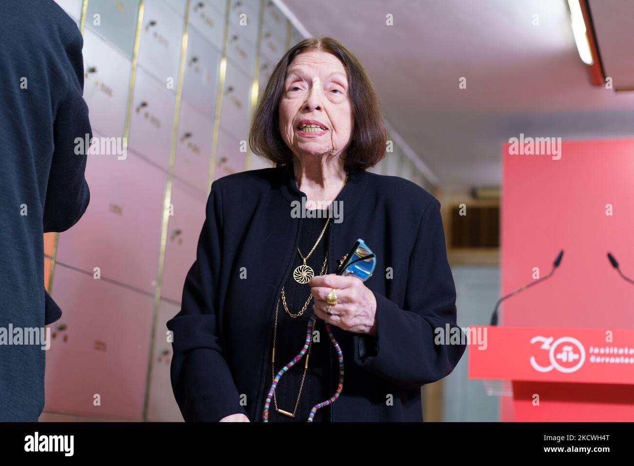 The writer Nelida Piñon attends the delivery of her legacy at the Caja ...