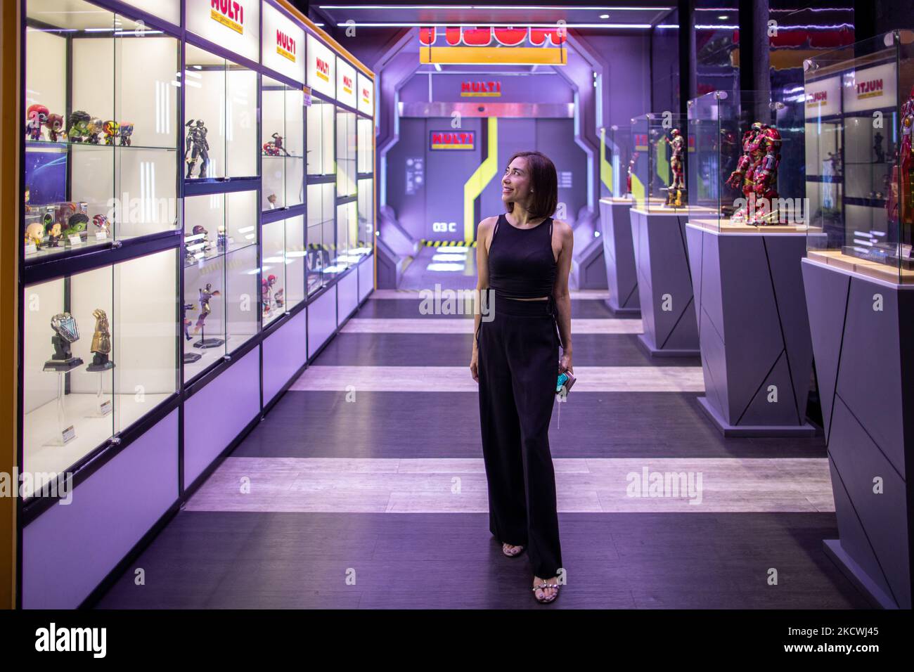 CINDY MADISON KESWIC from Multi Toys is looking at a toy collection ...