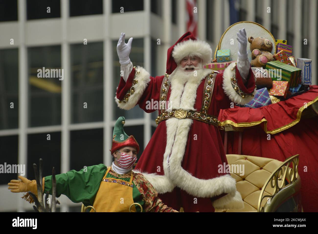 Santa Claus is seen during the Macy's Thanksgiving Day Parade in New ...