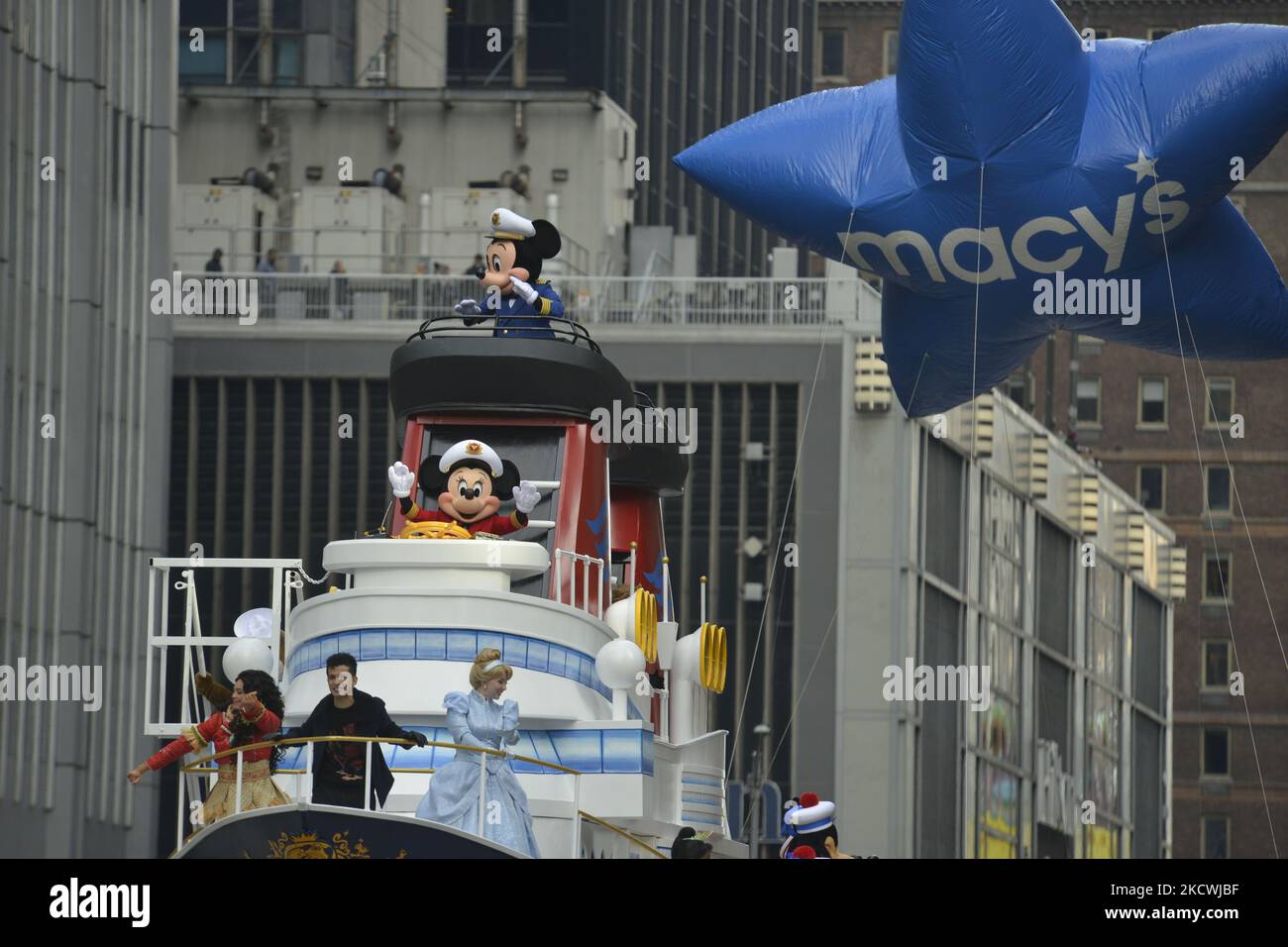 The Disney Cruise Line float during the 95th Macy's Thanksgiving Day Parade on November 25, 2021 ...
