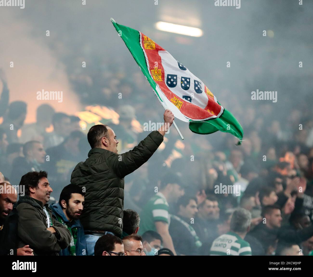 Sporting CP supporters during the Group C - UEFA Champions League match ...