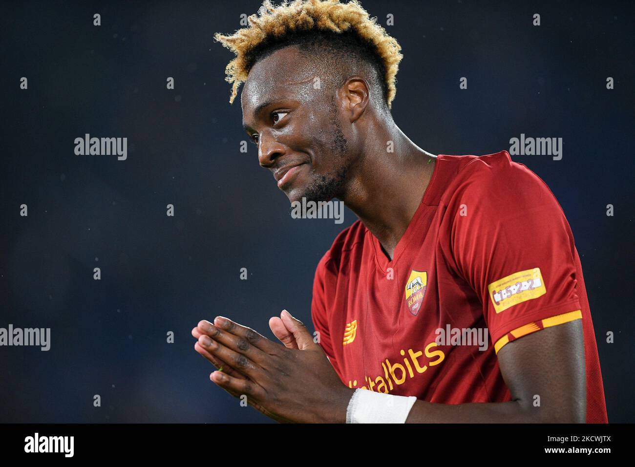 Tammy Abraham of AS Roma celebrates after scoring fourth goal during ...