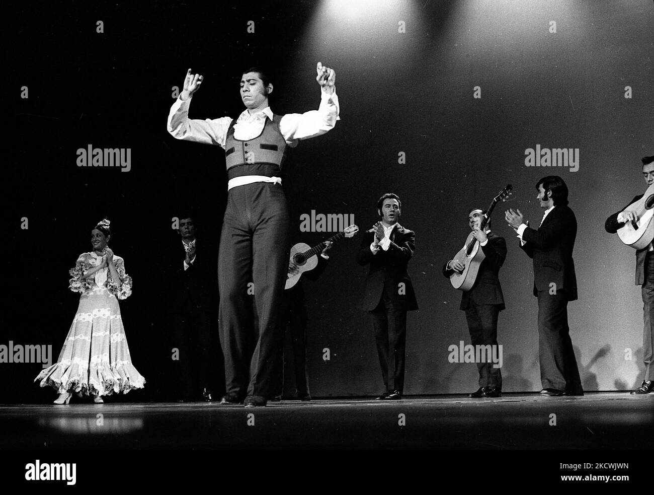 Manuela Vargas, Spanish flamenco dancer, during a performance at the ...